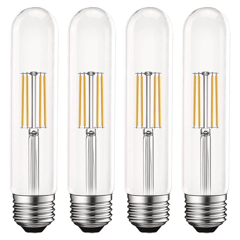 LUXRITE 60-Watt Equivalent T9 Dimmable Edison Tube LED Light Bulbs 5 ...