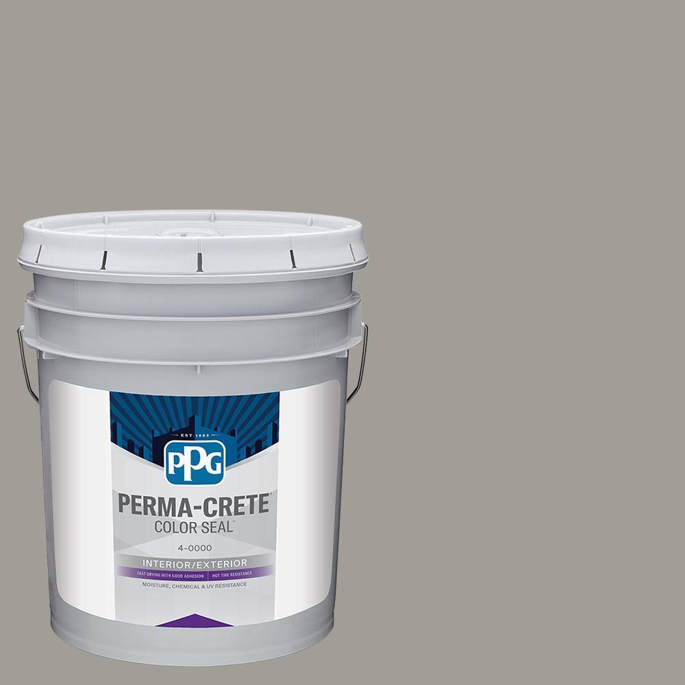 Perma-Crete Color Seal 5 gal. PPG0998-4 Shadowy Satin Interior/Exterior ...