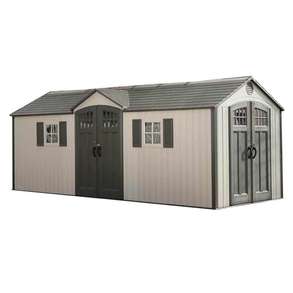 Lifetime 20 ft. x 8 ft. Resin Garden Building Shed 60127 - The Home Depot