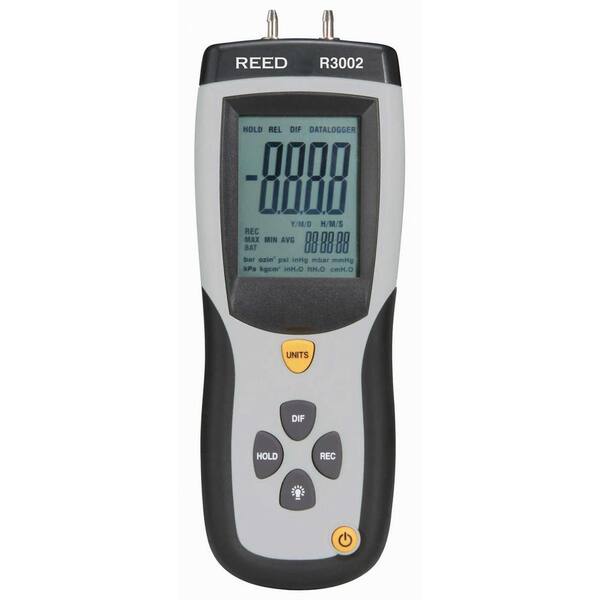 REED Instruments Digital Manometer R3002 - The Home Depot
