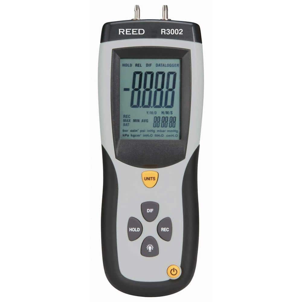 REED Instruments Digital Manometer R3002 - The Home Depot