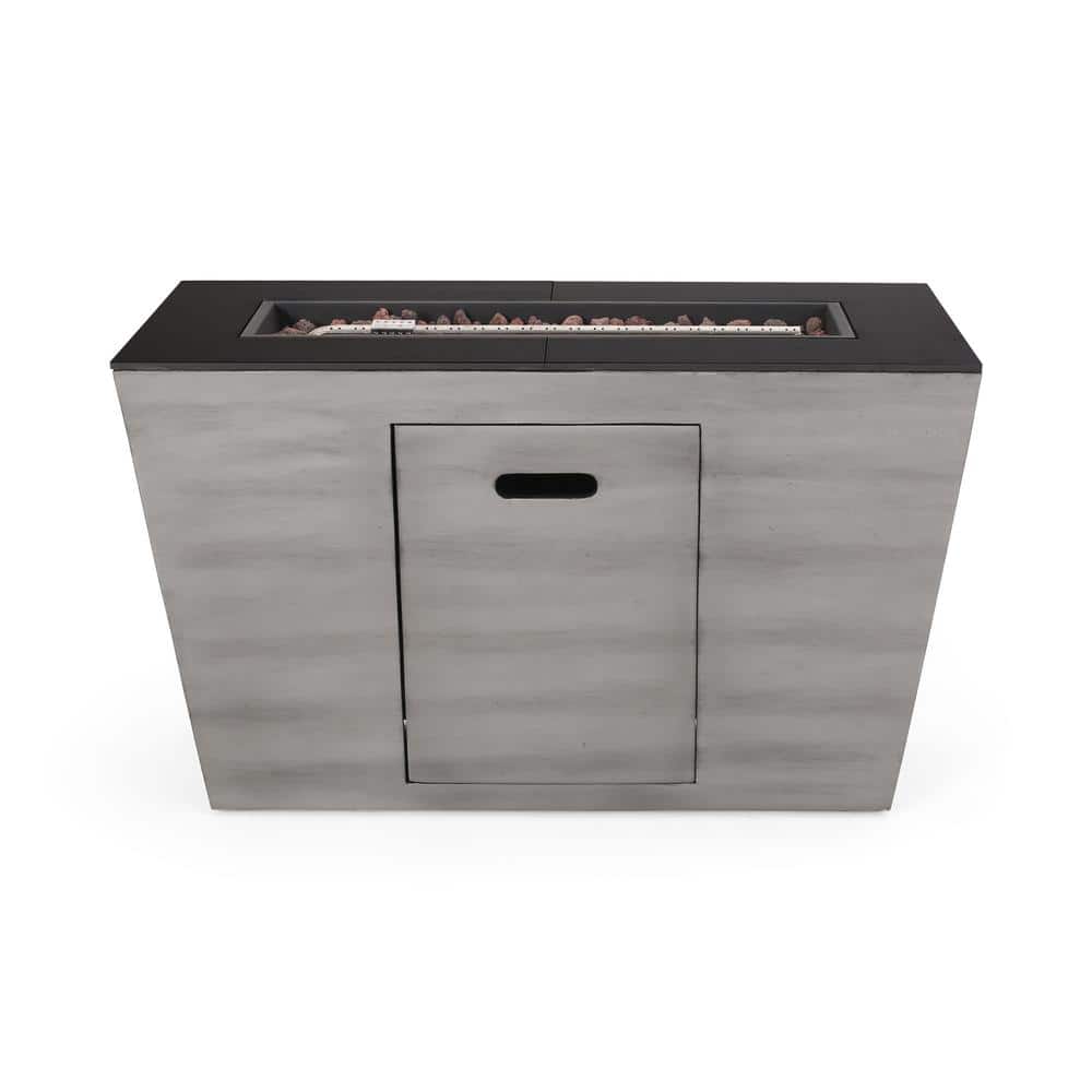 Noble House Langton 20.10 in. x 24 in. Rectangular Concrete Propane ...