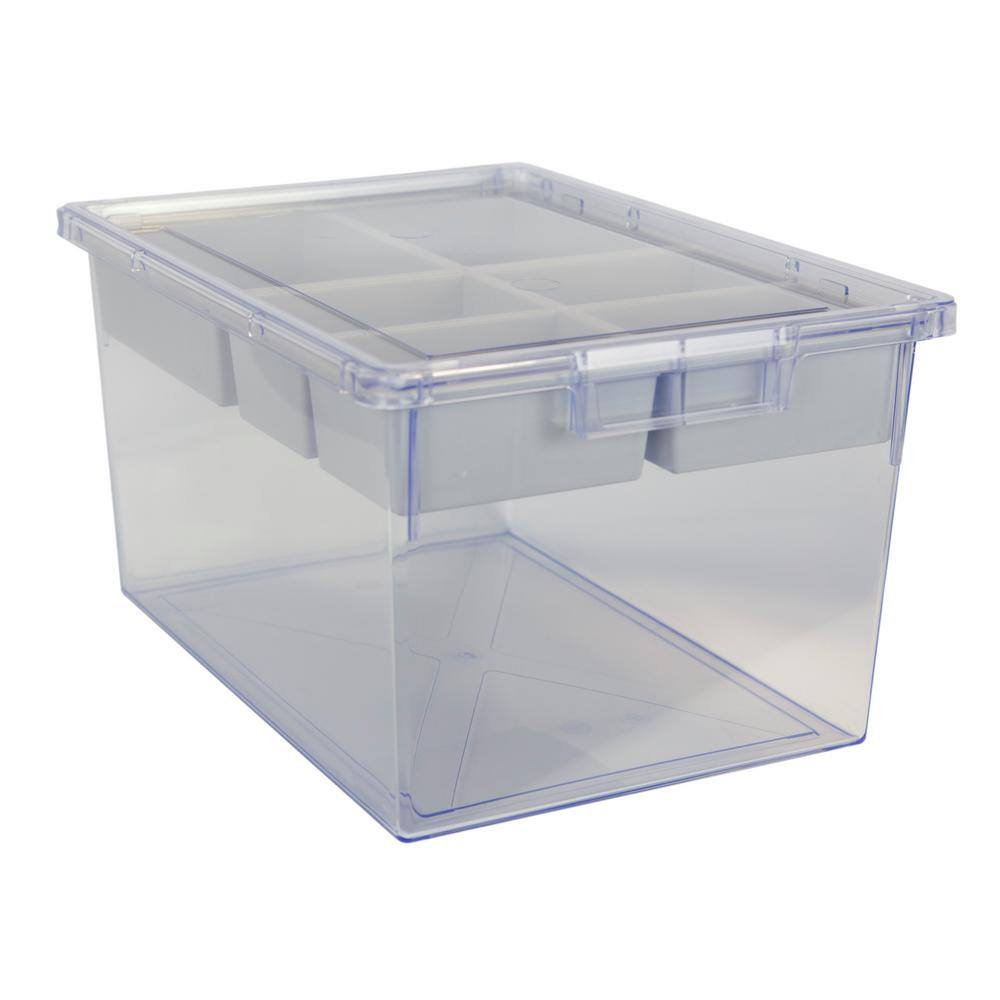 StorSystem Bin/ Tote/ Tray Divider Kit - Triple Depth 9" Bin in Clear ...