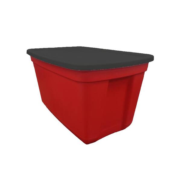 Edge Plastics 20 Gal Storage Bin Garnet/Black 2020-15208 - The Home Depot