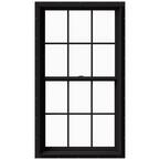 JELD-WEN 28 in. x 54 in. V2500 Double Hung Vinyl Window with Black ...