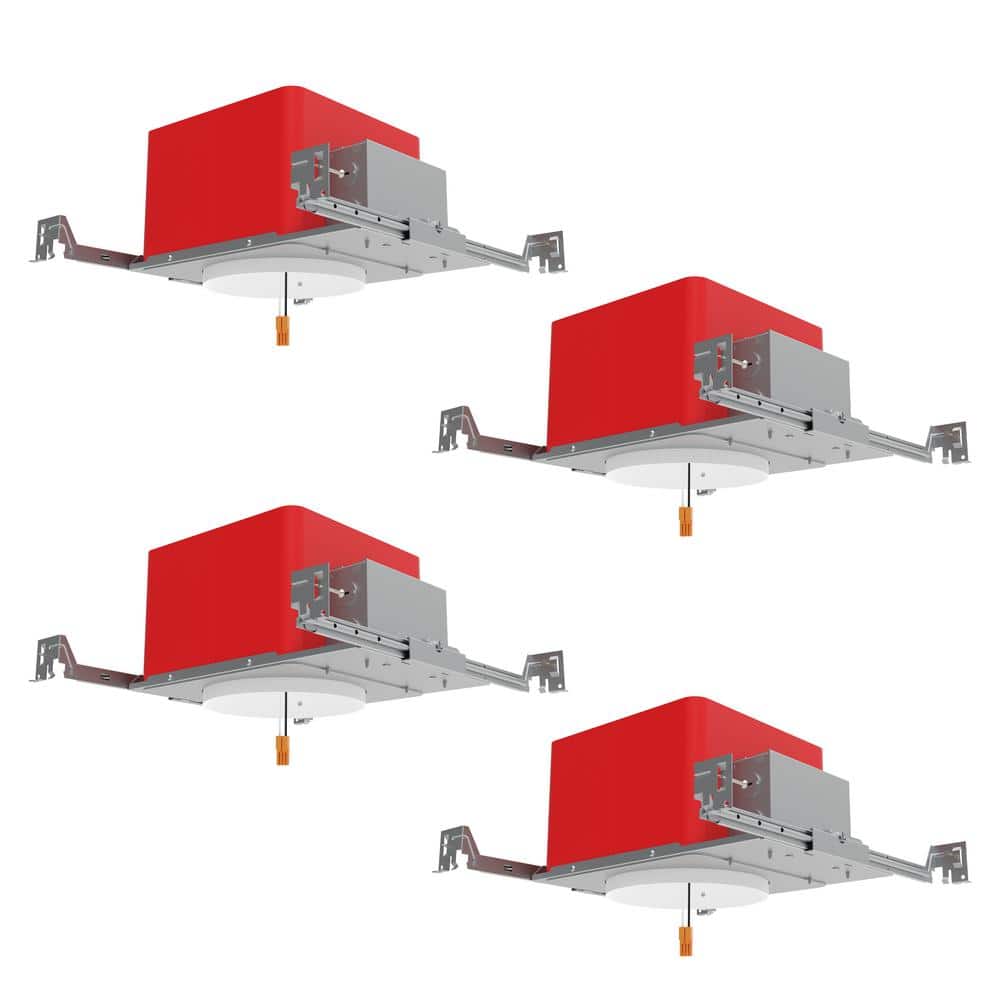 RUN BISON 6 in. Air-Tight IC Rated Fire Rated New Construction Recessed ...