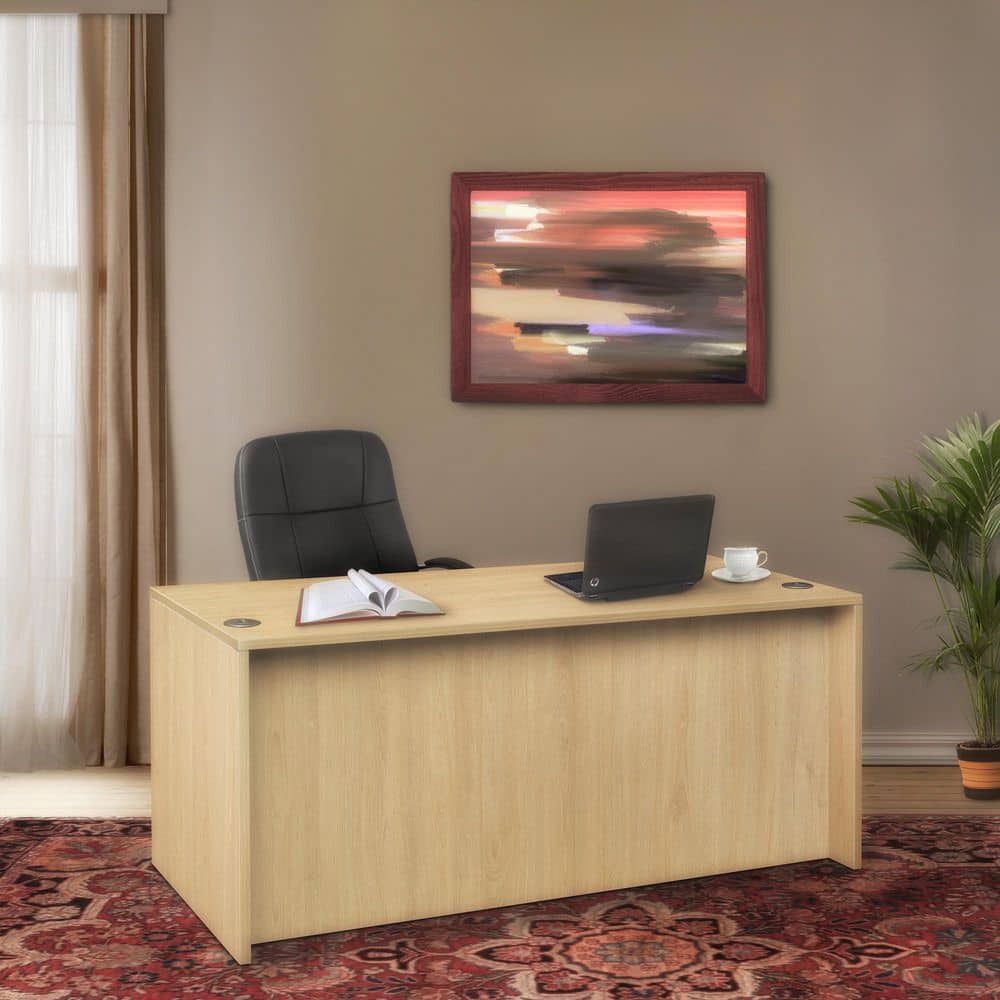 Regency Legacy 66 in x 30 in. Noble Oak Office Desk with Double ...