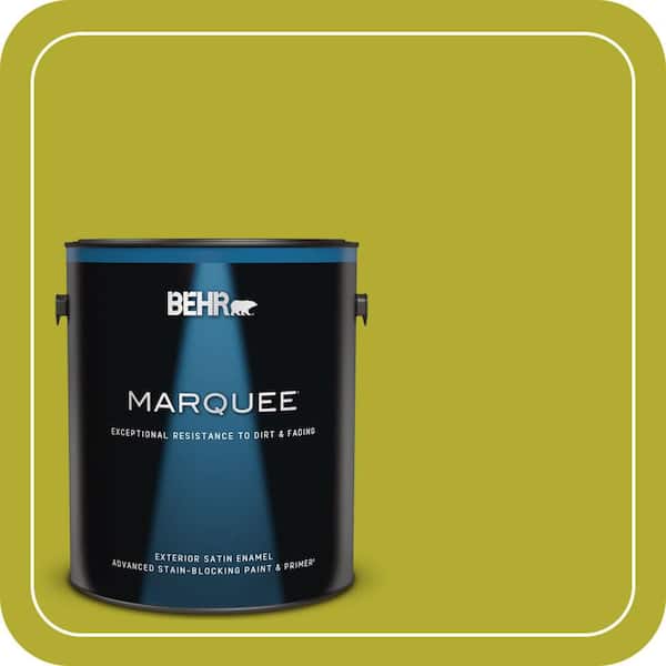 BEHR MARQUEE 1 gal. #P340-6 Green Neon Satin Enamel Exterior Paint ...