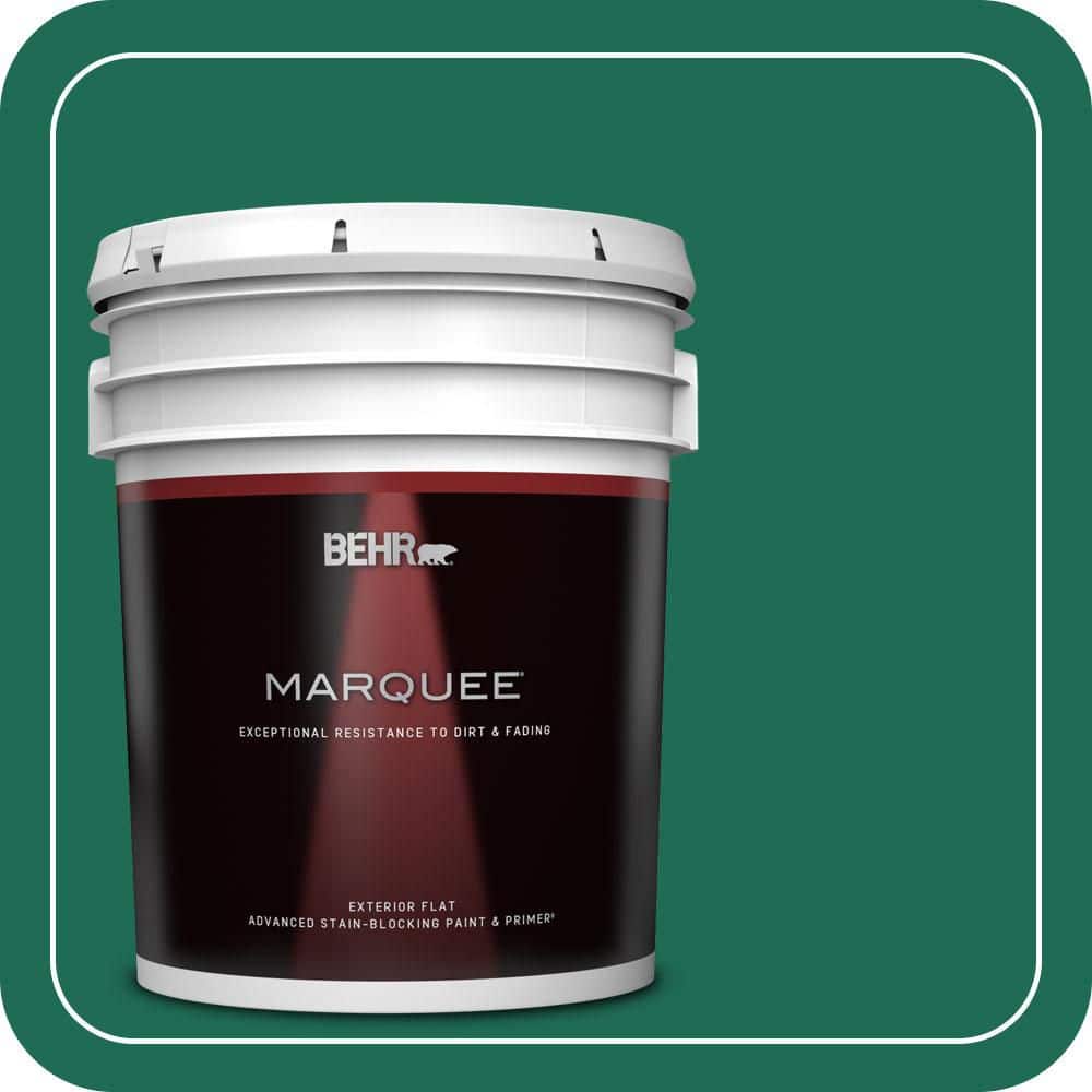 BEHR MARQUEE 5 gal. #P430-7 Sparkling Emerald Flat Exterior Paint ...