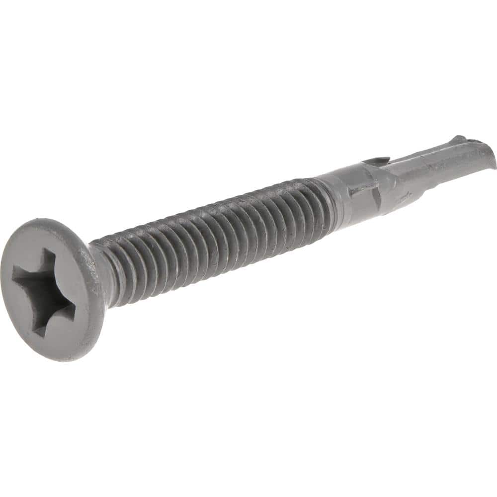 Everbilt #12 2 in. Phillips Flat-Head Self-Drilling Screw 1 lb.-Box (66 ...