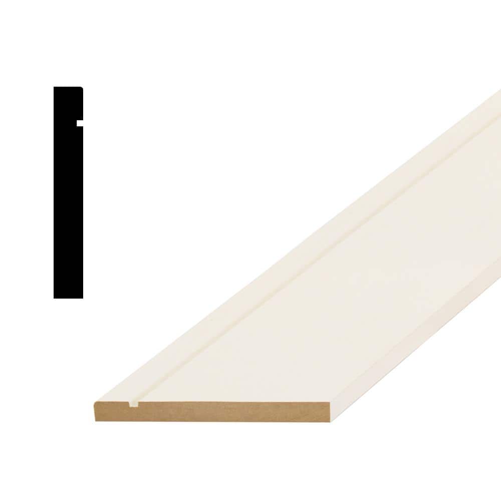Builder's Choice Modern 290 1/2 in. x 4 in. MDF Baseboard Moulding ...