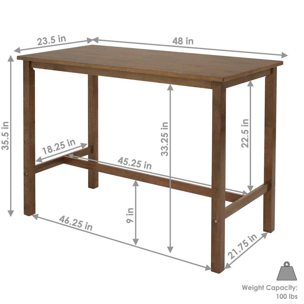 Arnold Weathered Oak Counter-Height Dining Table Best Deals and Price ...
