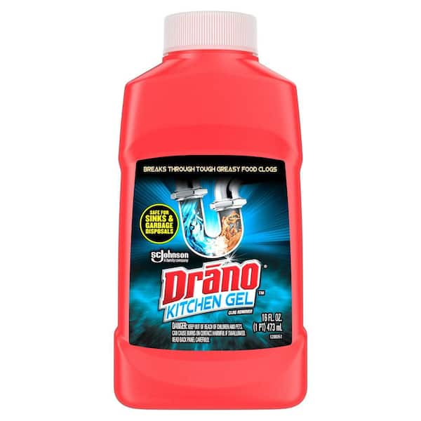 Drano 16 oz. Clog Remover Drain Cleaner for Kitchen and Bathroom Drains ...