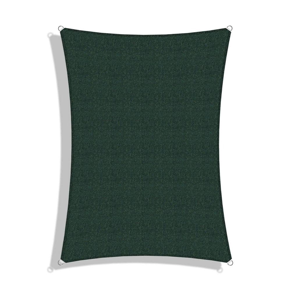 ECOOPTS 8 ft. x 12 ft. HDPE Sun Shade Sail Rectangle Canopy Shades for ...