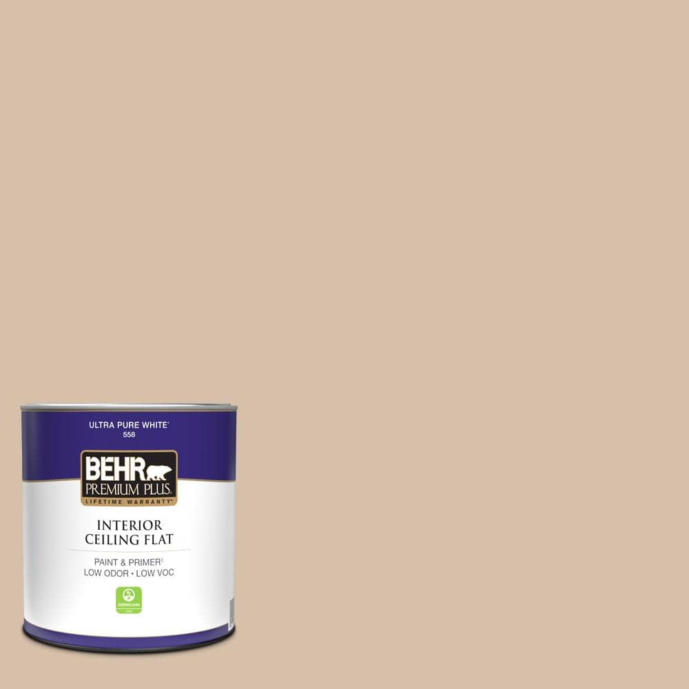 BEHR PREMIUM PLUS 1 qt. #250E-3 Wild Porcini Ceiling Flat Interior ...