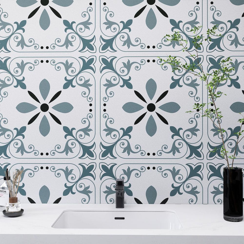 ilemong 24 in. x 120 in. Self-Adhesive Wall Tile Vinyl Backsplash Roll ...