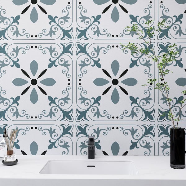 ilemong 24 in. x 120 in. Self-Adhesive Wall Tile Vinyl Backsplash Roll ...