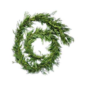 Cottage Farms Direct 20 ft. Fresh Evergreen Cedar Christmas Garland ...