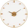 Litton Lane Gold Metal Wall Clock with Acrylic Face and Ball Accents ...