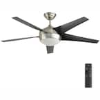 Home Decorators Collection Windward IV 52 in. Indoor LED Brushed Nickel ...