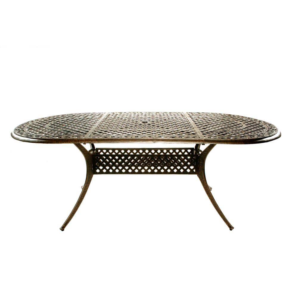 Oakland Living Mississippi Oval Patio Dining Table-2105-AB - The Home Depot