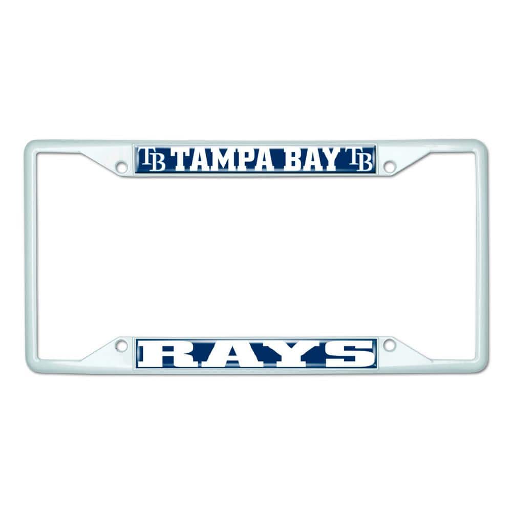 FANMATS Universal Fit MLB - Tampa Bay Rays License Plate Frame - White ...