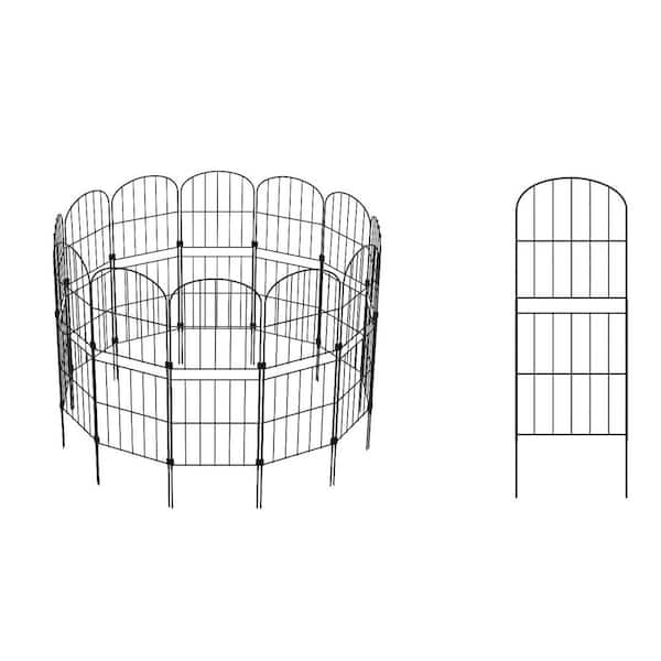 Oumilen 37.5 in (H) x 13 in. (W) Decorative Garden Fence Metal ...