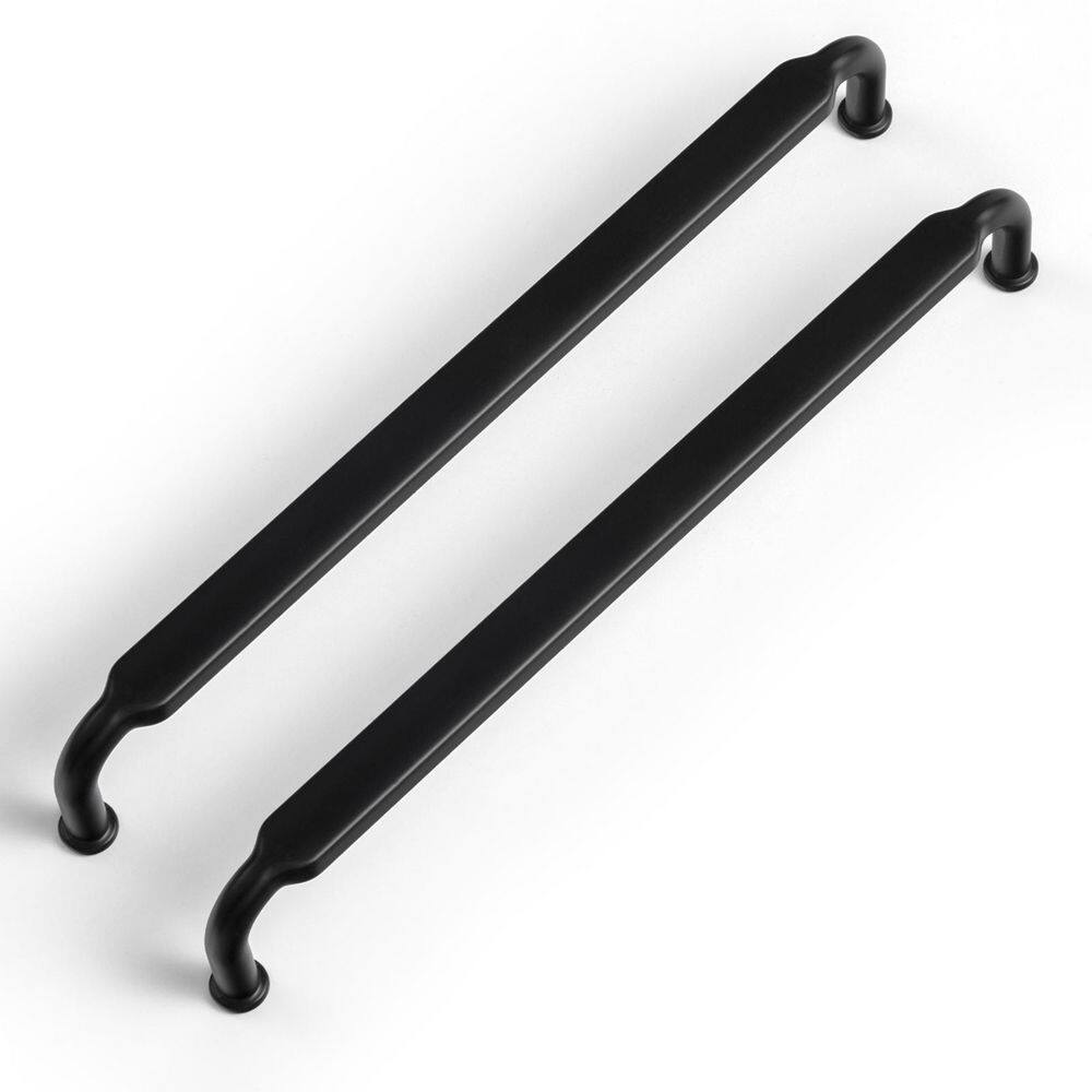 Goo-Ki 12-Pack 7-9/16 in. (192mm) Modern Matte Black Zinc Alloy Cabinet ...