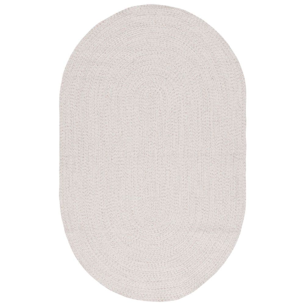 SAFAVIEH Braided Ivory/Light Gray 8 ft. x 10 ft. Machine Washable ...