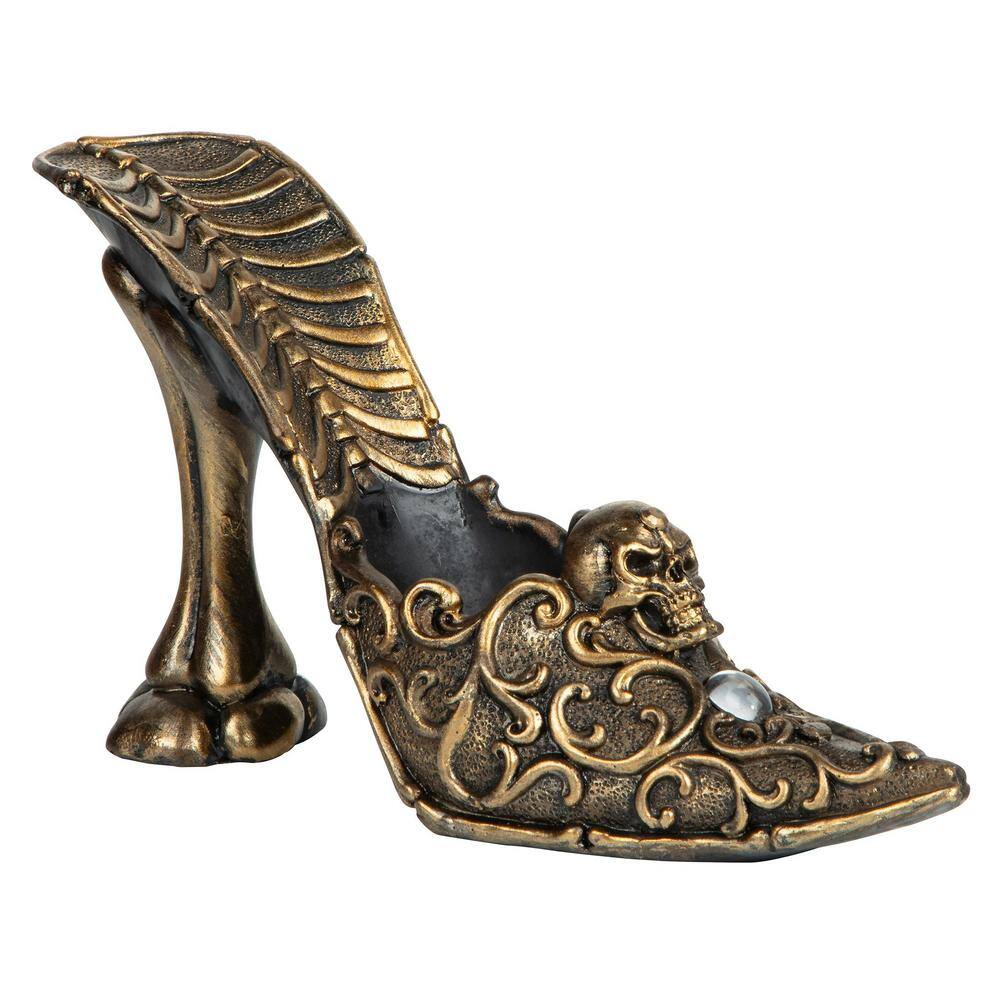 Design Toscano Skull Slipper Gothic Girly Girl Catchall Bronze ...