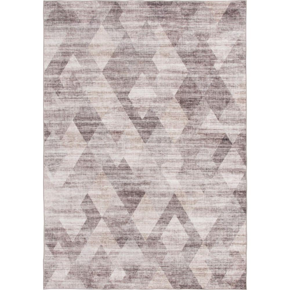 LOOMAKNOTI Wipe Up Aymelia Gray Washable 7 ft. 6 in. x 9 ft. 6 in ...