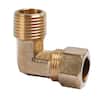 LTWFITTING 1/2 in. O.D. x 1/2 in. MIP Brass Compression 90-Degree Elbow Fitting (5-Pack ...