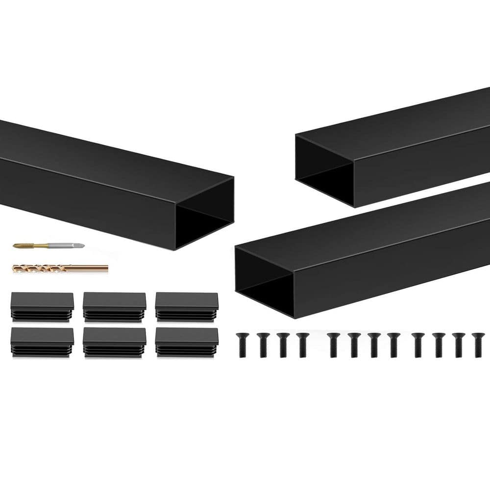 Afoxsos 8' Pressure-Treated Matte Black T304 Stainless Steel Hand Rail ...