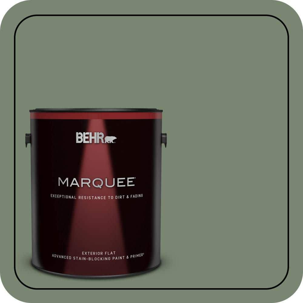 BEHR MARQUEE 1 gal. #440F-5 Winter Hedge Flat Exterior Paint & Primer ...