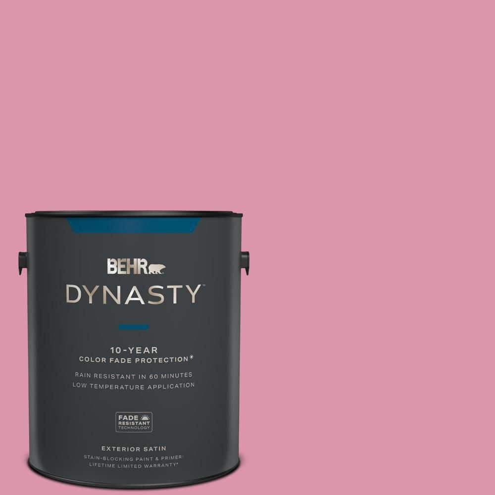 BEHR DYNASTY 1 gal. #110B-4 Foxy Pink Satin Enamel Exterior Stain ...