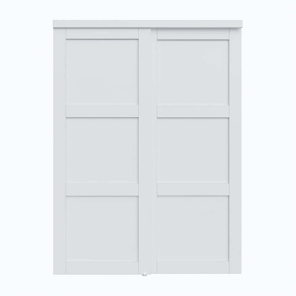 Reviews for Moristar 60 in. x 80 in. 3-Lite Paneled Primed White Solid ...