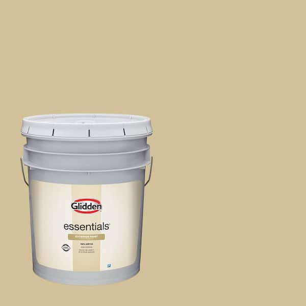 Glidden Essentials 5 gal. PPG1104-4 Sandy Pail Satin Exterior Paint ...
