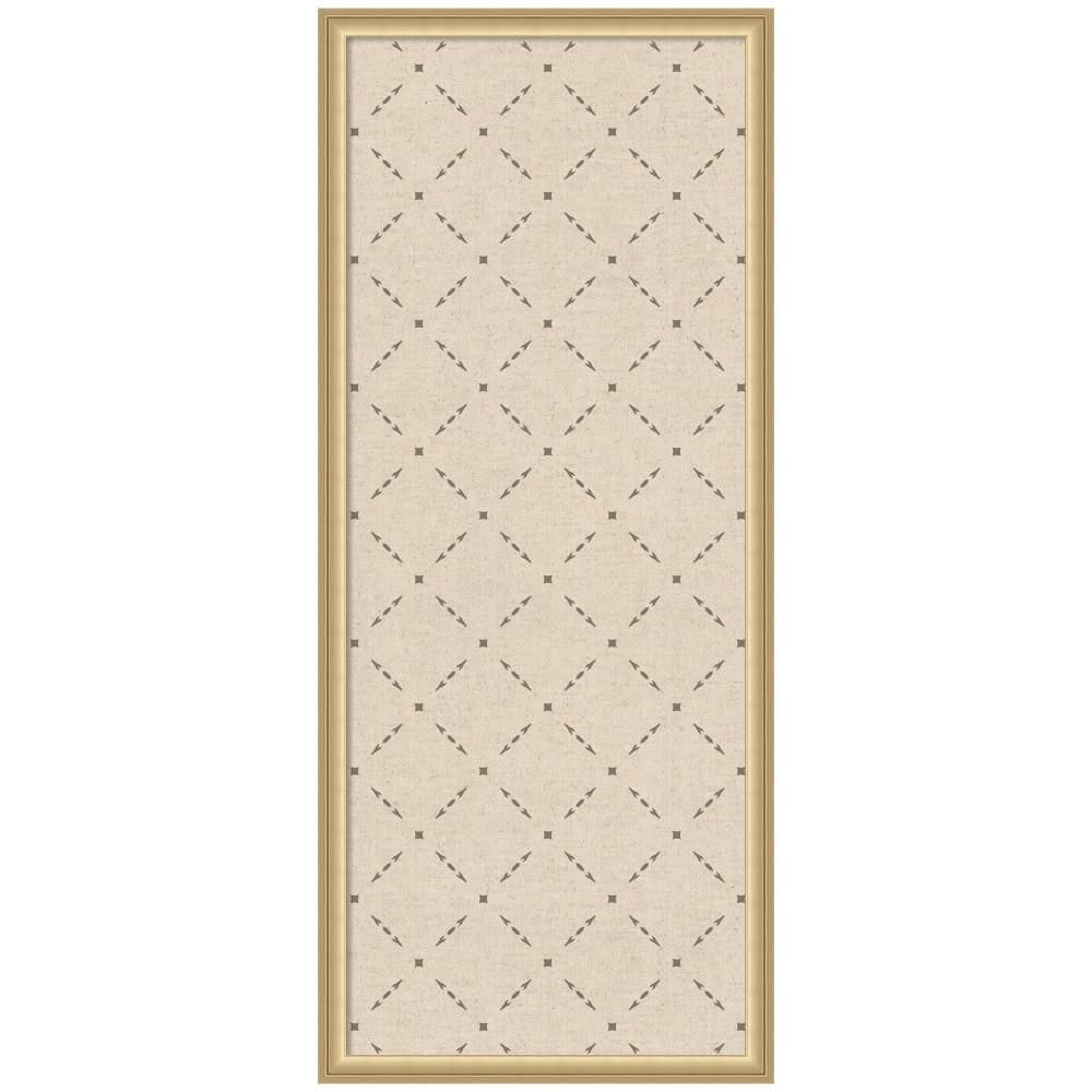 Kate and Laurel Florence 42 in. x 18 in. Gold Framed Green Lattice ...