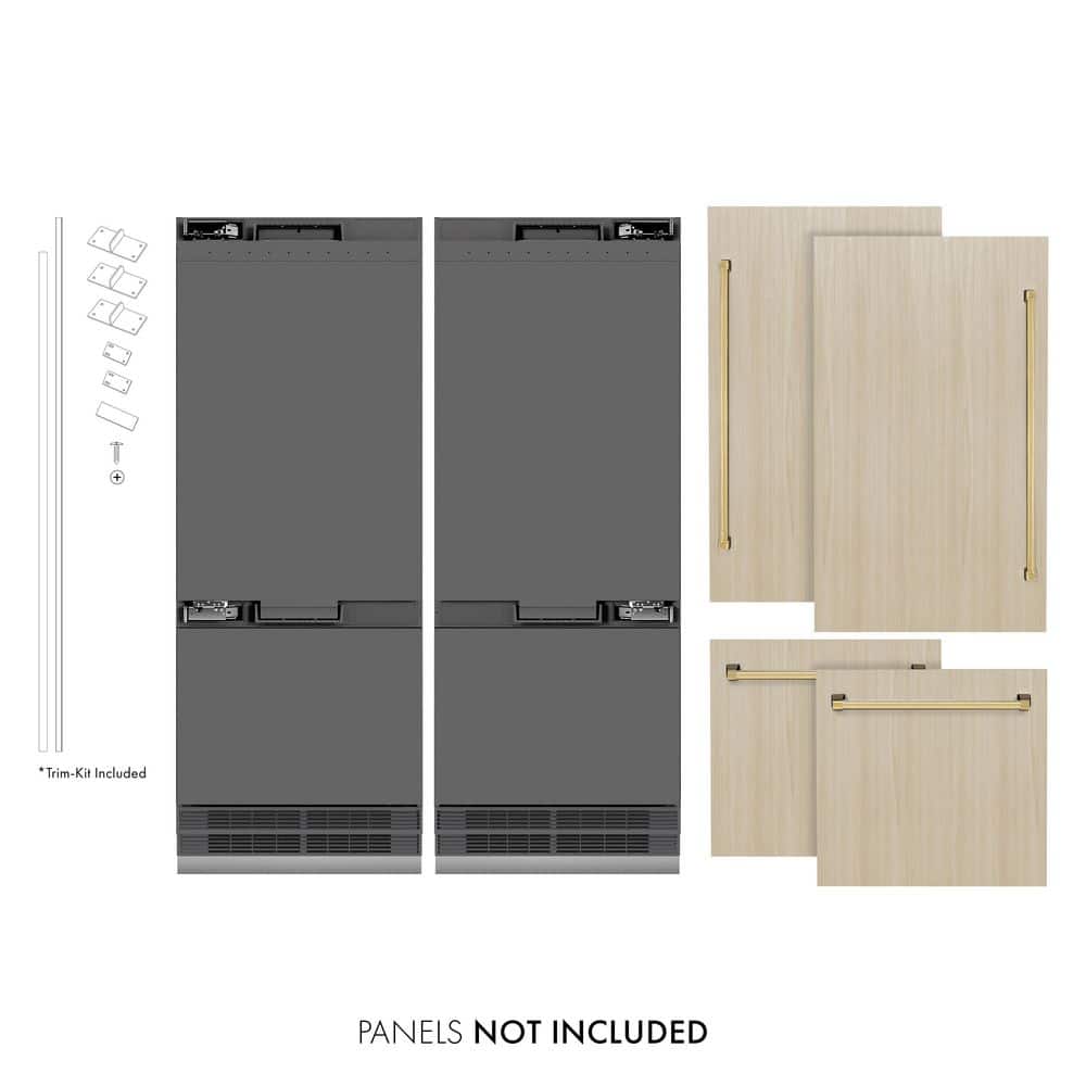 ZLINE Kitchen and Bath 60 in. 32.2 cu. ft. Panel Ready Built-in Bottom ...