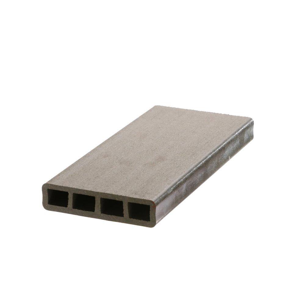 DuxxBak I.Dekk HD 1 in. x 6 in. x 20 ft. Driftwood Solid Edge Composite ...