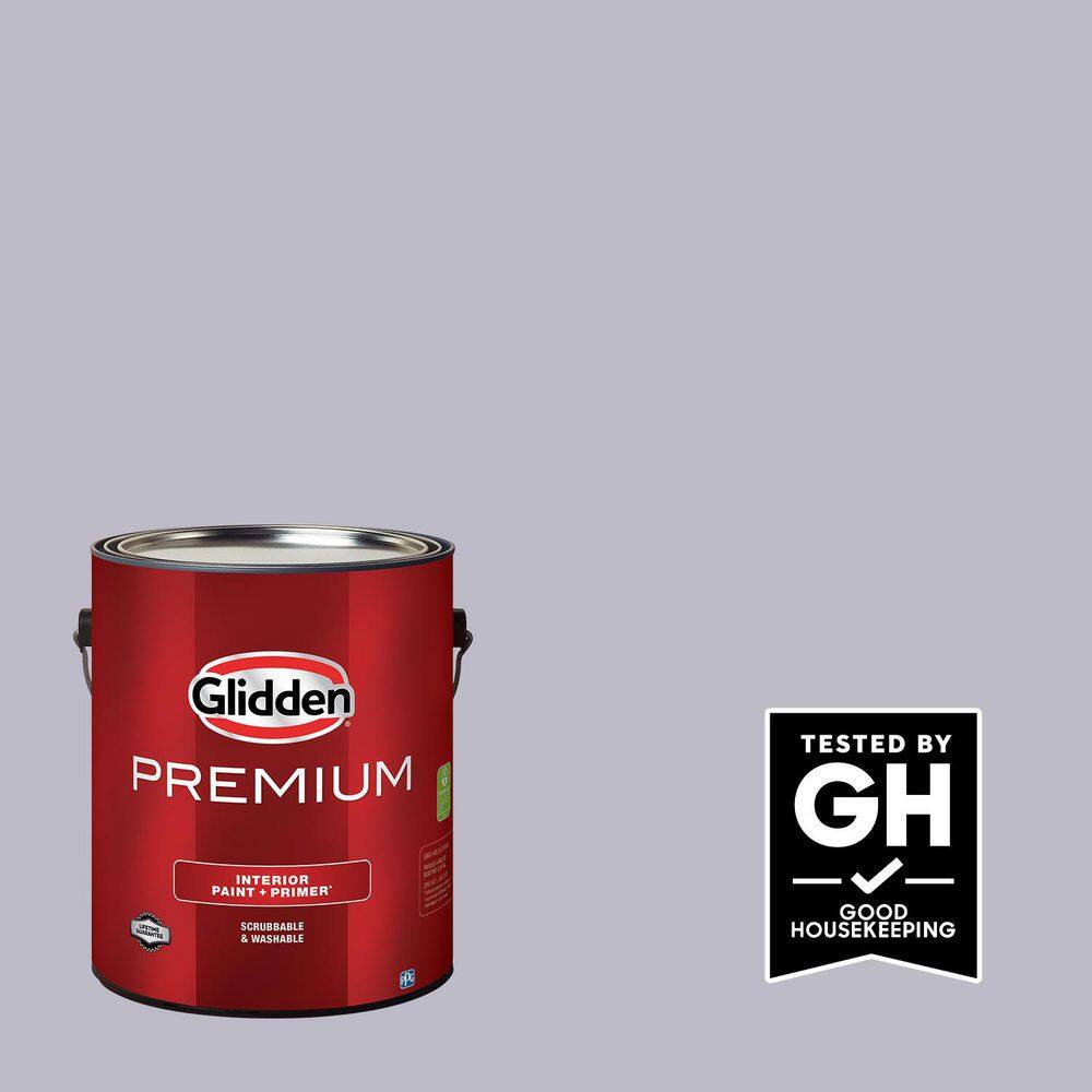 Glidden Premium 1 gal. PPG1173-4 Silverberry Satin Interior Paint ...