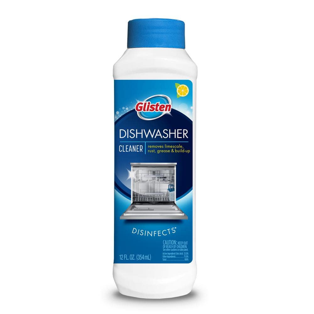 Glisten 12 oz. Dishwasher Cleaner and Disinfectant Lemon Scent DM06N ...