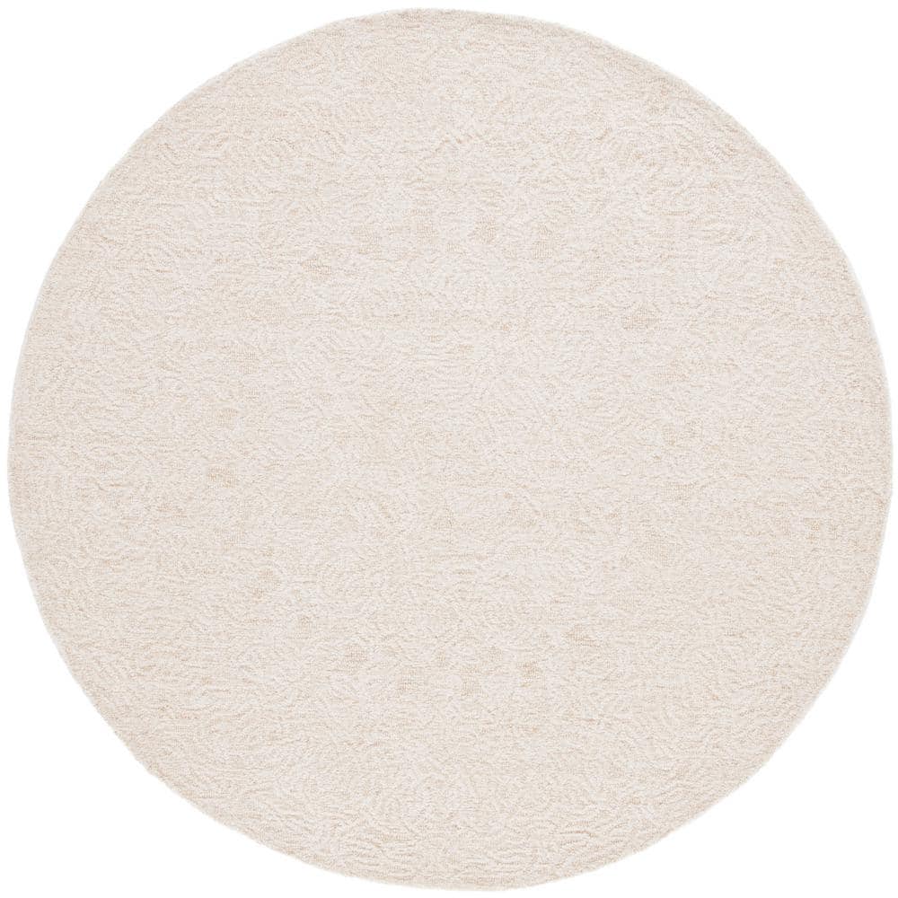 SAFAVIEH Ebony Gold/Ivory 6 ft. x 6 ft. Classic Round Area Rug EBN109D ...