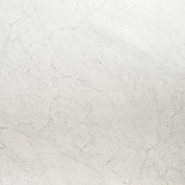 Ivy Hill Tile Saroshi Carrara Giola 4 in. x 0.31 in. Polished Marble ...