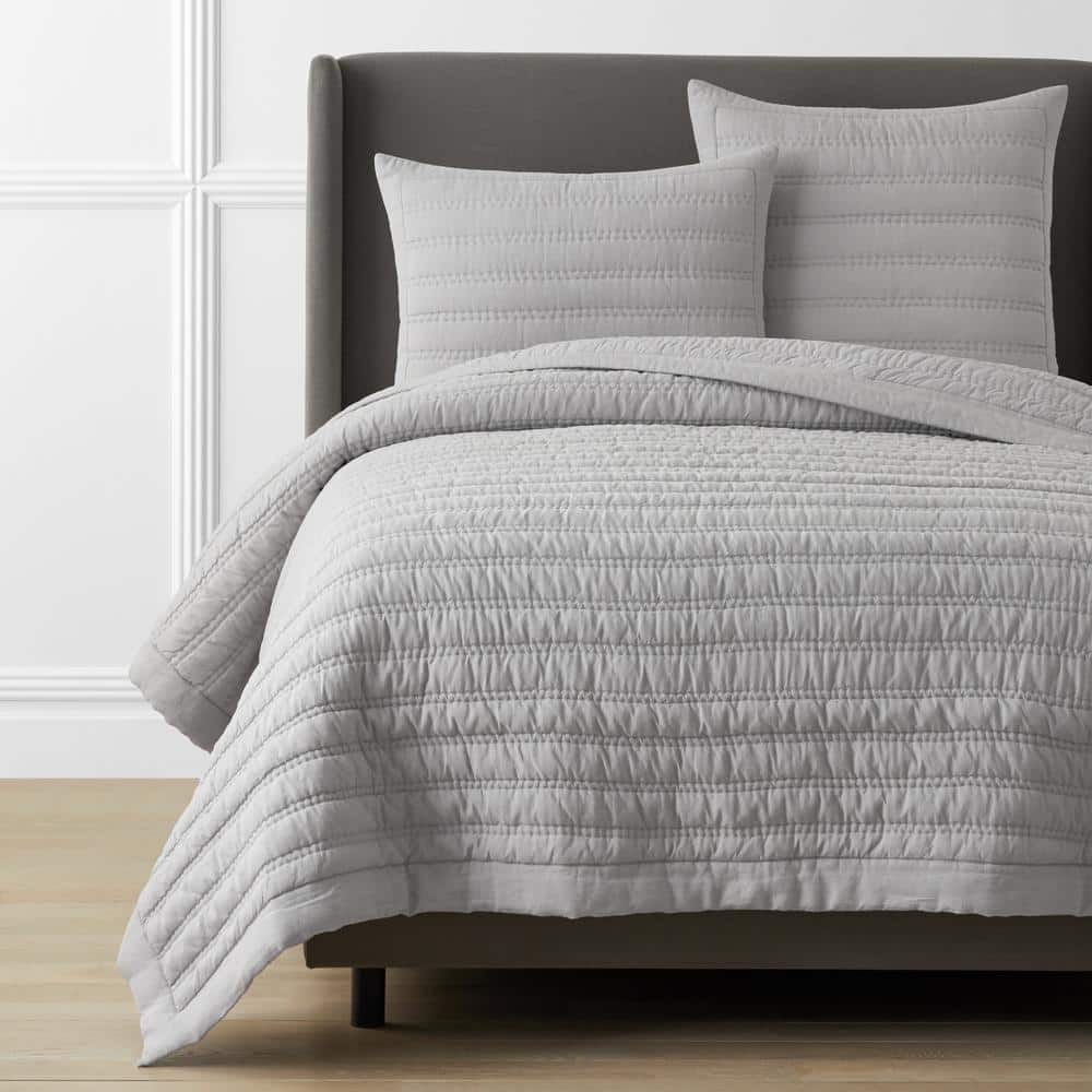 The Company Store Legends Hotel Gray Washed Linen Twin/Twin XL Quilt ...