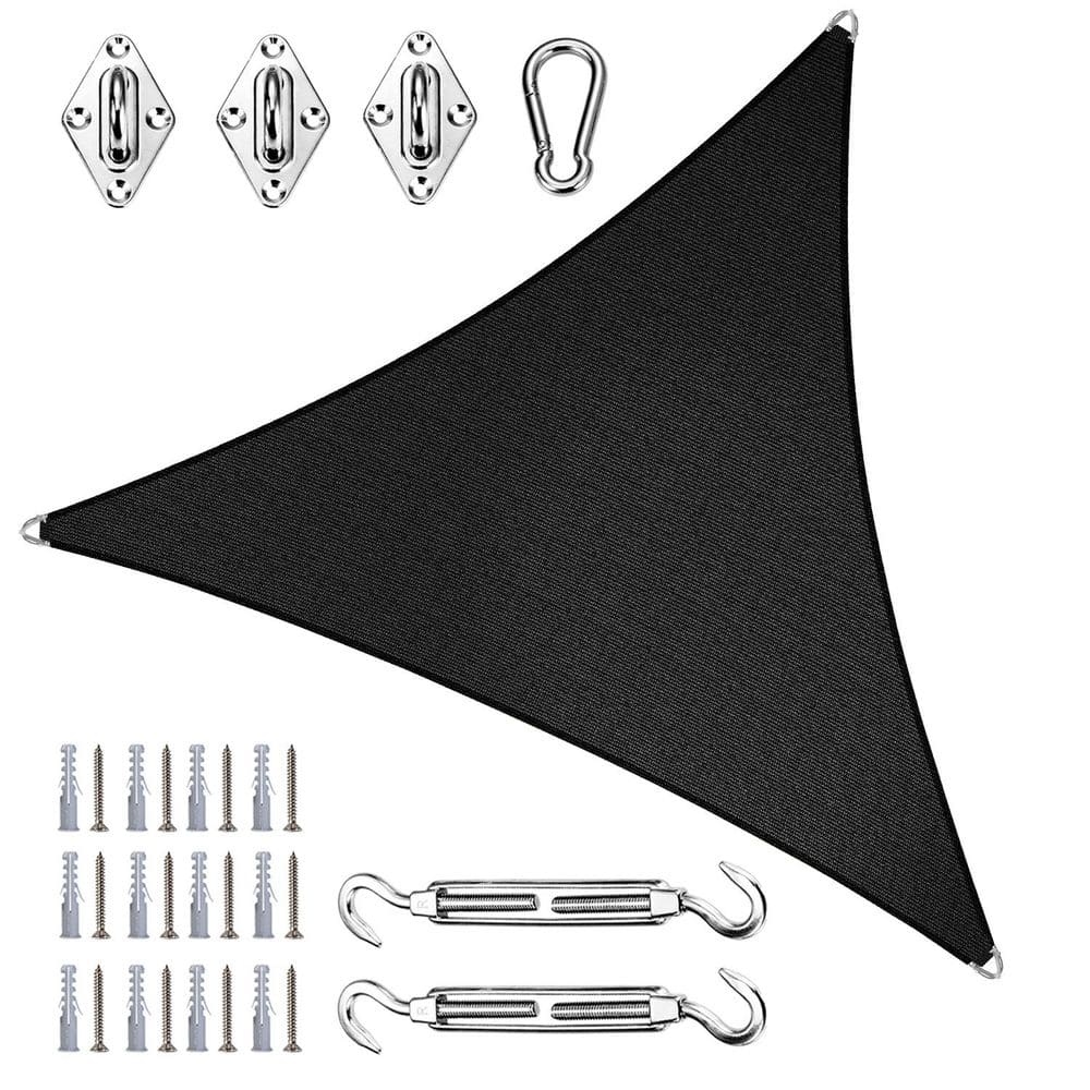 ROYAL SHADE 18 ft. x 18 ft. x 18 ft. Triangle Pro Ring Sun Shade Sail ...