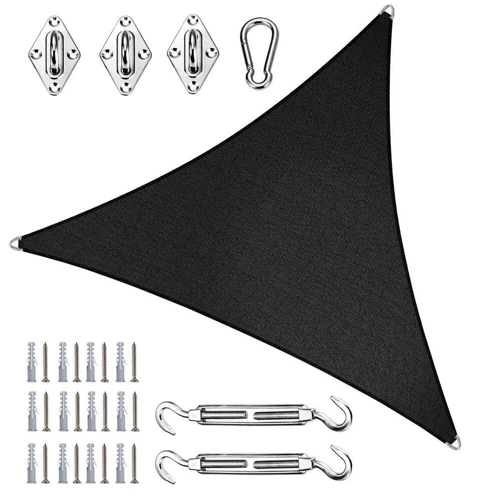 ROYAL SHADE 26 ft. x 26 ft. x 26 ft. Triangle Pro Ring Sun Shade Sail ...