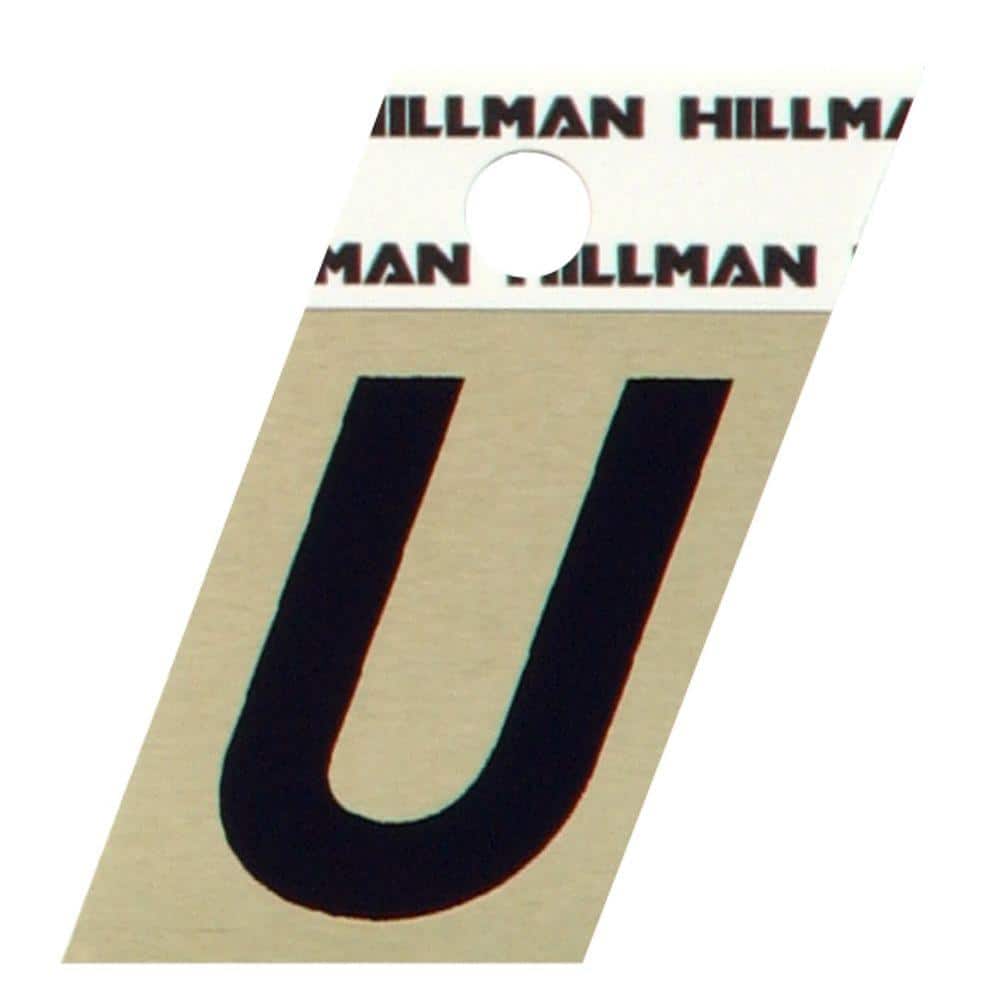 Hillman 1-1/2 in. Aluminum Angle-Cut Letter U 840534 - The Home Depot