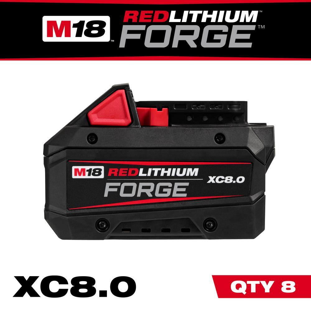 Milwaukee M18 18V Lithium-Ion REDLITHIUM FORGE XC 8.0 Ah Battery Pack ...