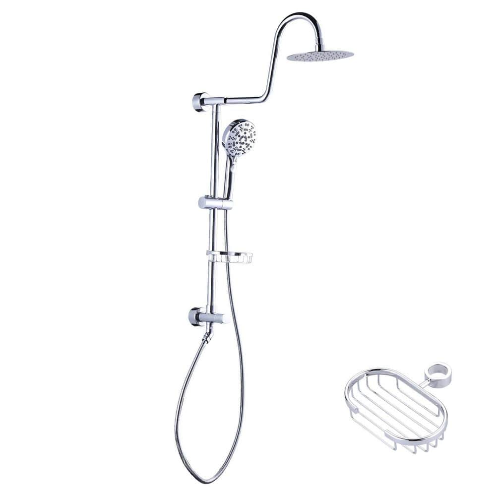 AVITAS 7-Spray Slide Wall Bar Shower Kit with Hand Shower with Soap ...